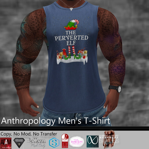 Second Life Marketplace The Perverted Elf Mens T Shirt Matl X
